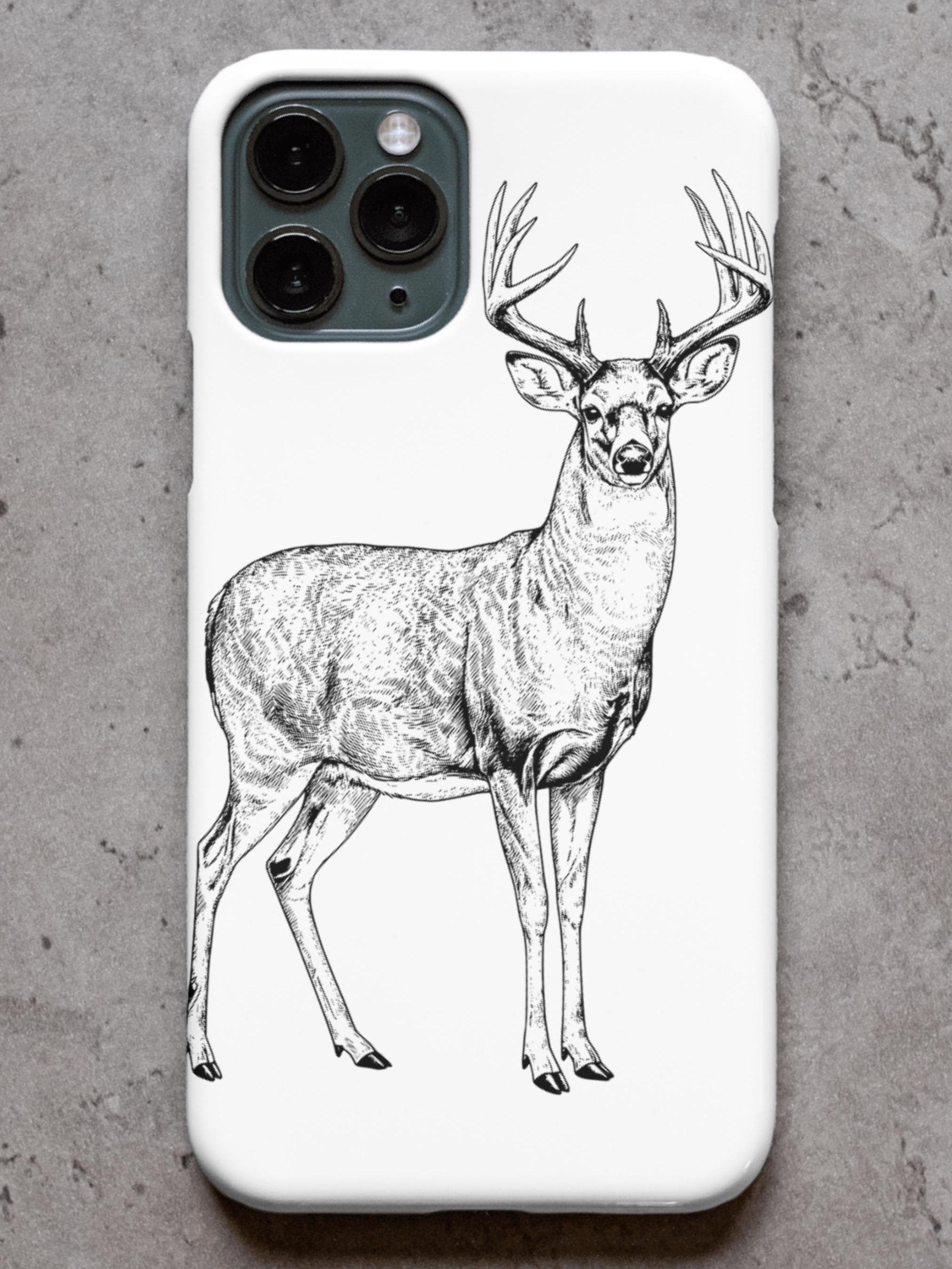 Whitetail Svg Dxf Png Antlered Realistic Detailed Buck Digital Download ...