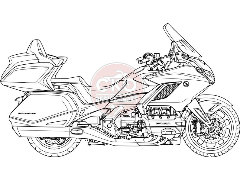 2025 Honda GL1800 Svg Png Pdf Jpeg Gold Wing (digital Download) Laser ...