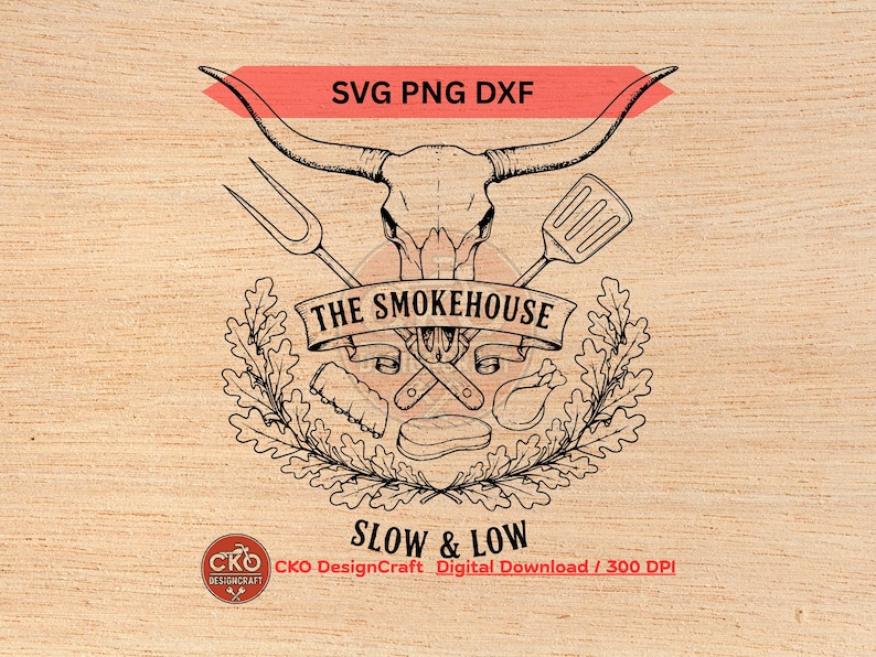 BBQ Svg Png Dxf Jpeg Smokehouse Sign Barbecue (digital Download) Laser ...