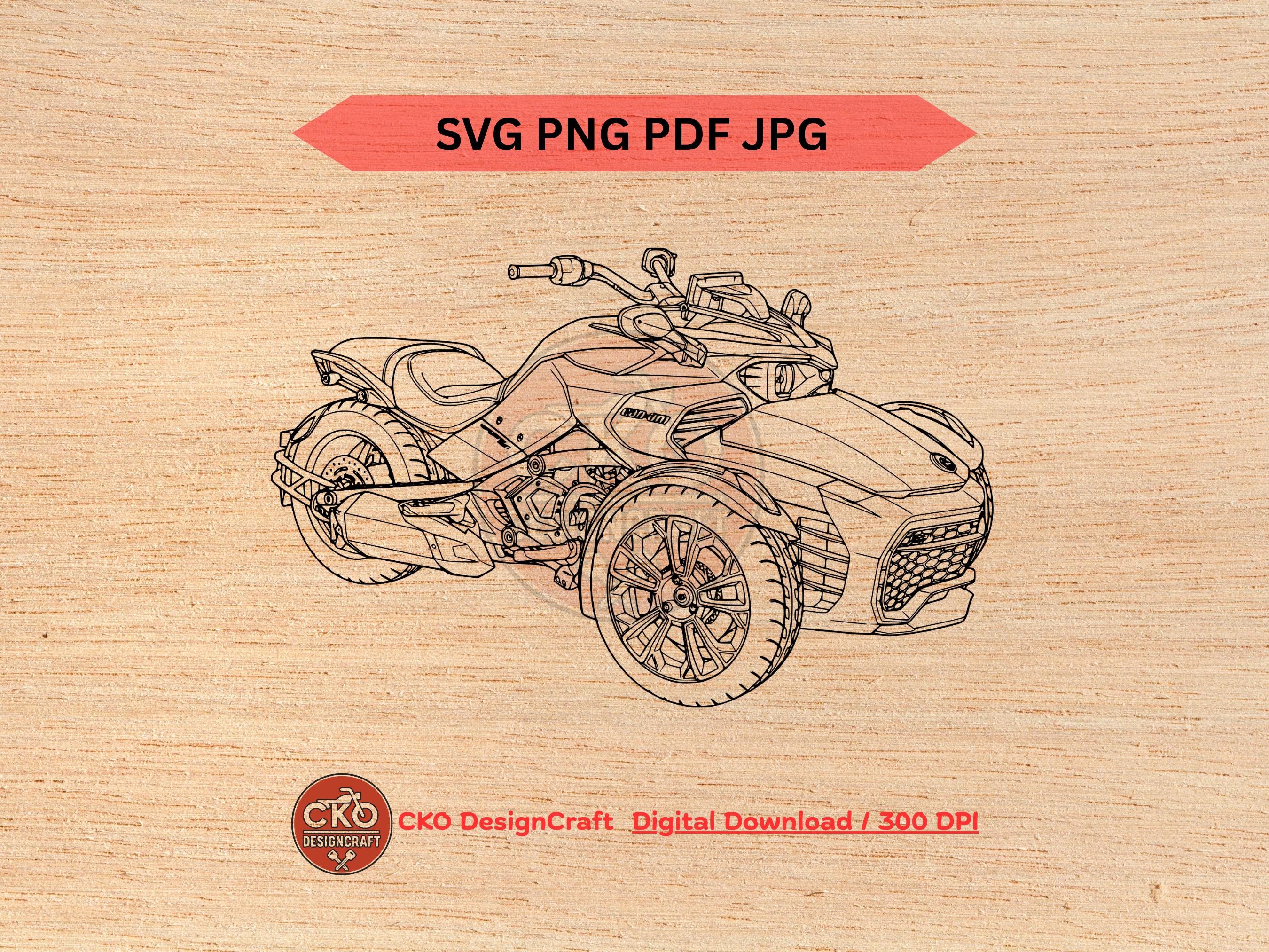 Can Am Spyder Svg Png Pdf Jpeg (digital Download) Laser Files - Etsy