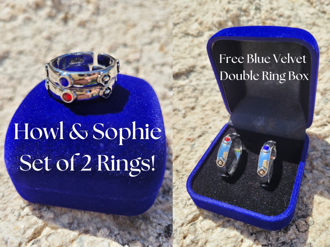 Howls Moving Castle Rings Set of 2 With FREE Howl Earrings - Etsy