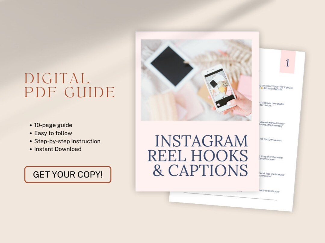 Instagram Captions, Instagram Template, Social Media Planner, Content Calendar, Digital PDF ...