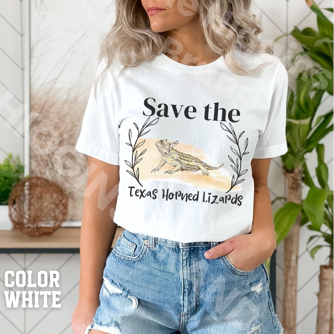 Save the Texas Horned Lizards Shirt, Unique Wildlife Conservation Gift ...