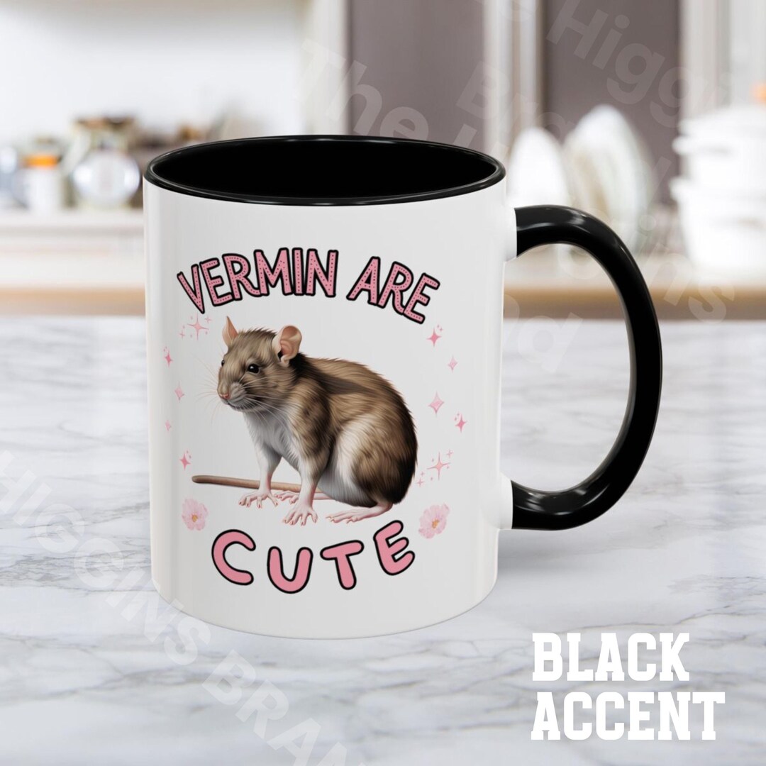 Rat Lover Accent Mug, Rat Mama Gift, Vermin Are Cute Rodent Small Pet ...