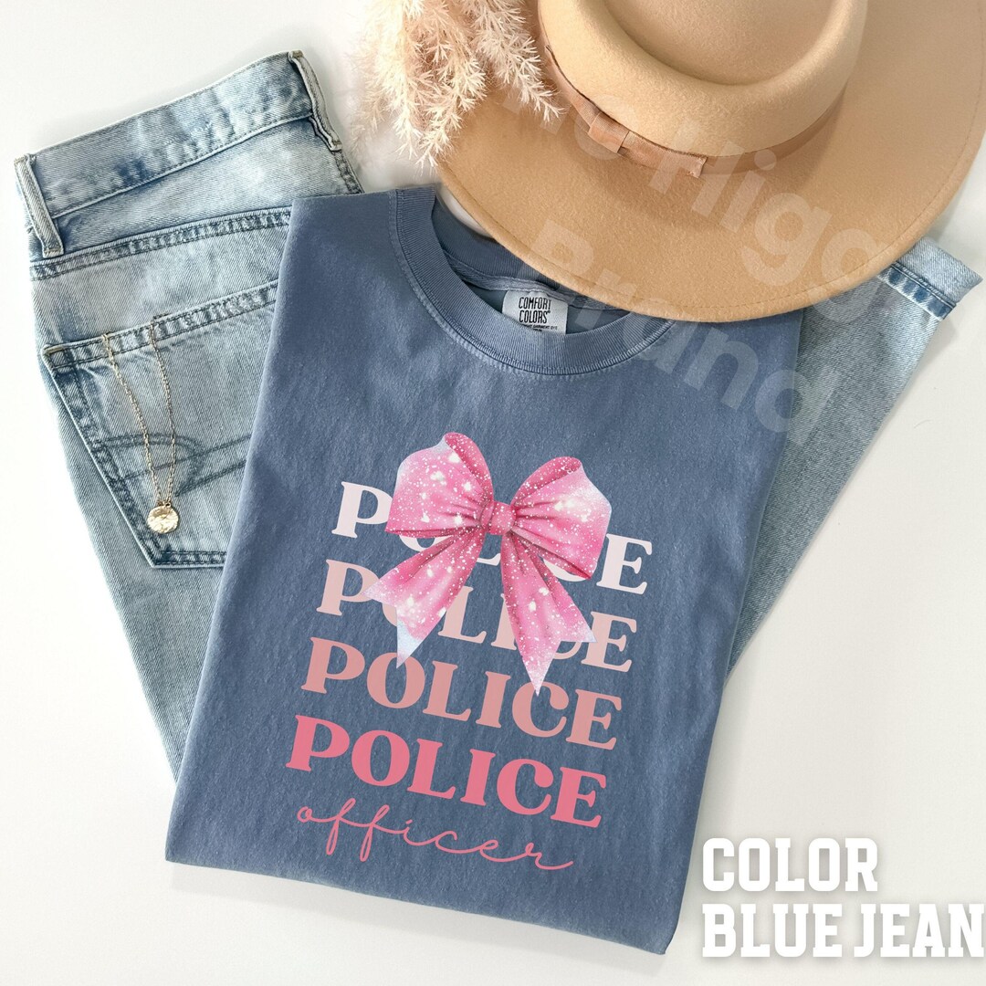Coquette Police Officer Comfort Color® Shirt, Woman Police Gift, Law ...