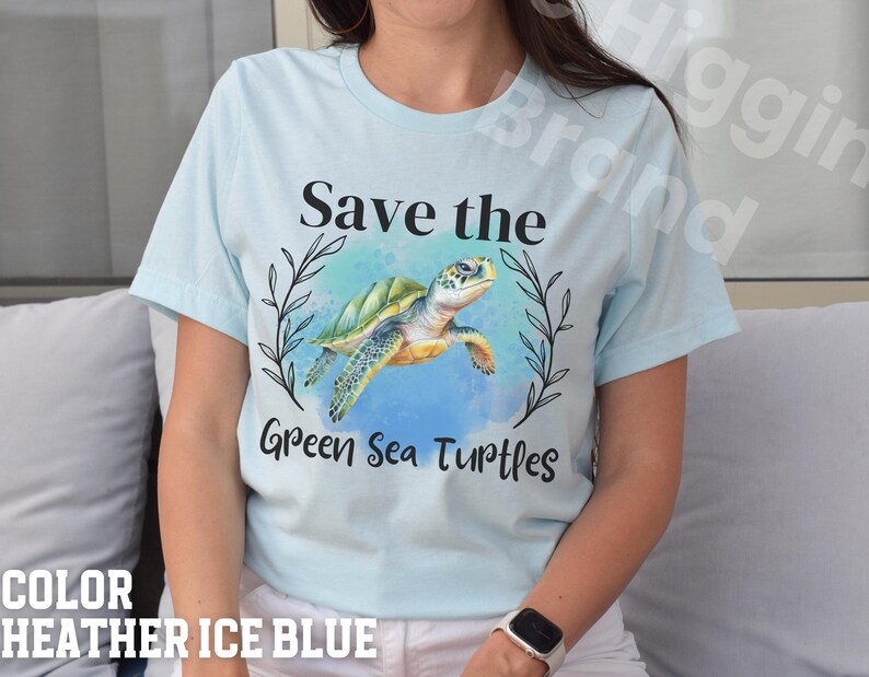 Save the Green Sea Turtles Shirt, Gift for Turtle Lovers, Protect Ocean ...
