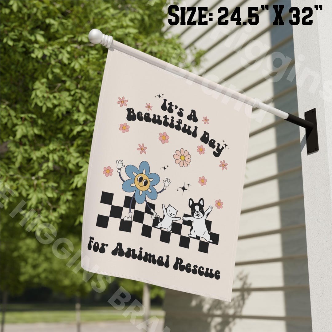 Animal Rescue Garden & House Banner, Animal Lover Gift, Cute Pet ...