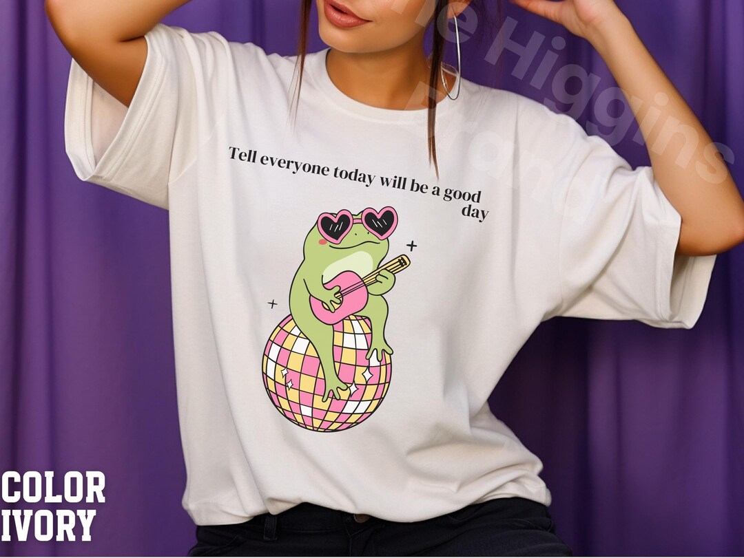 Retro Disco Frog Shirt, Frog Lover Gift, Funky 70s Inspired Guitar and ...