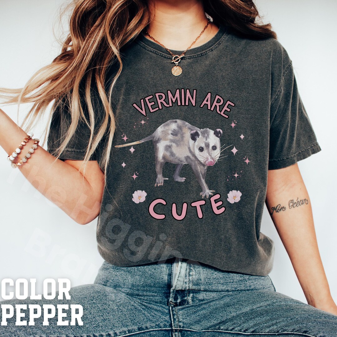 Opossum Vermin Are Cute Comfort Colors Shirt, Cottagecore Possom Lover ...