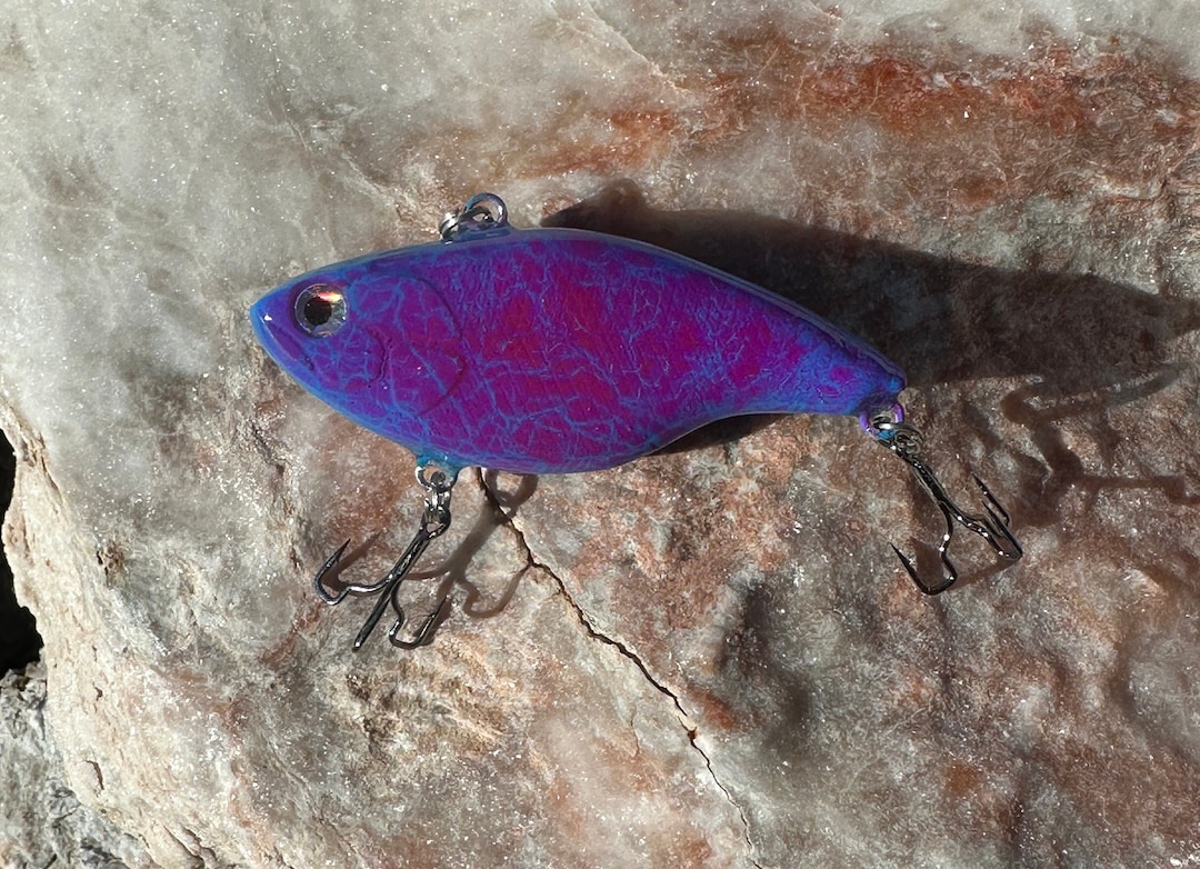 Custom Painted Lipless Crankbait in Light Blue and Pink - Etsy