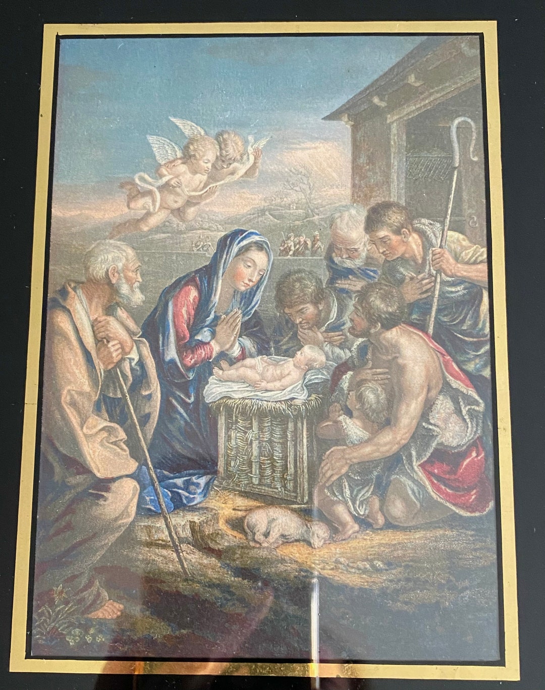 Antique Print of the Birth of the Saviour by George Baxter - Etsy