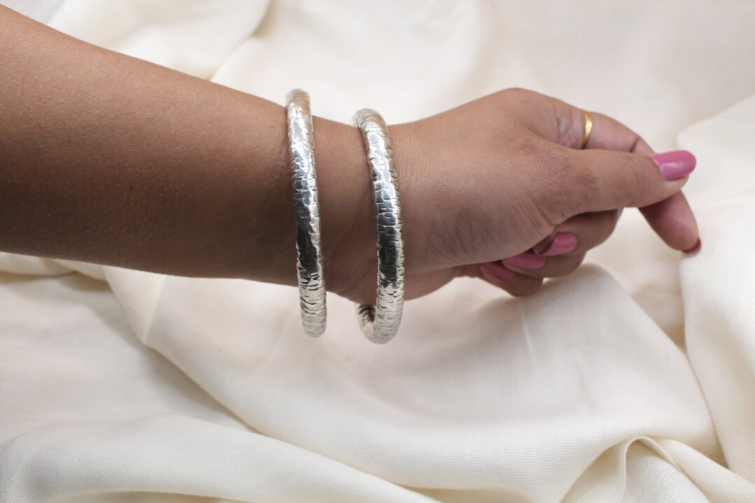 Sterling Silver Bangles, Silver Bangles for Women, Bangles Bracelet ...