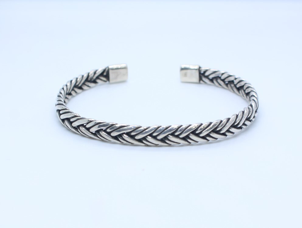 Silver Cuff Bracelet for Men Handmade 925 Sterling Silver Cuff Men ...