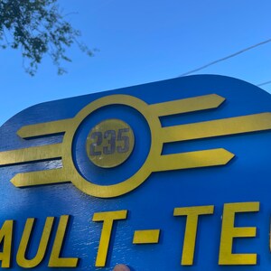 Wood Vault-tec Customizable 3D Wall Art. Classic Colors. Text, Numbers ...