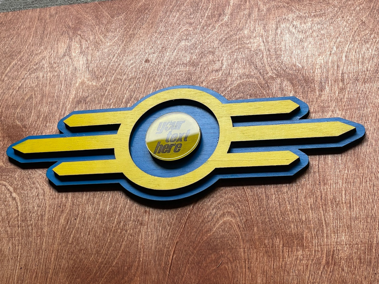 Customizable 3D Vault Tec Sign. Text, Numbers - Etsy