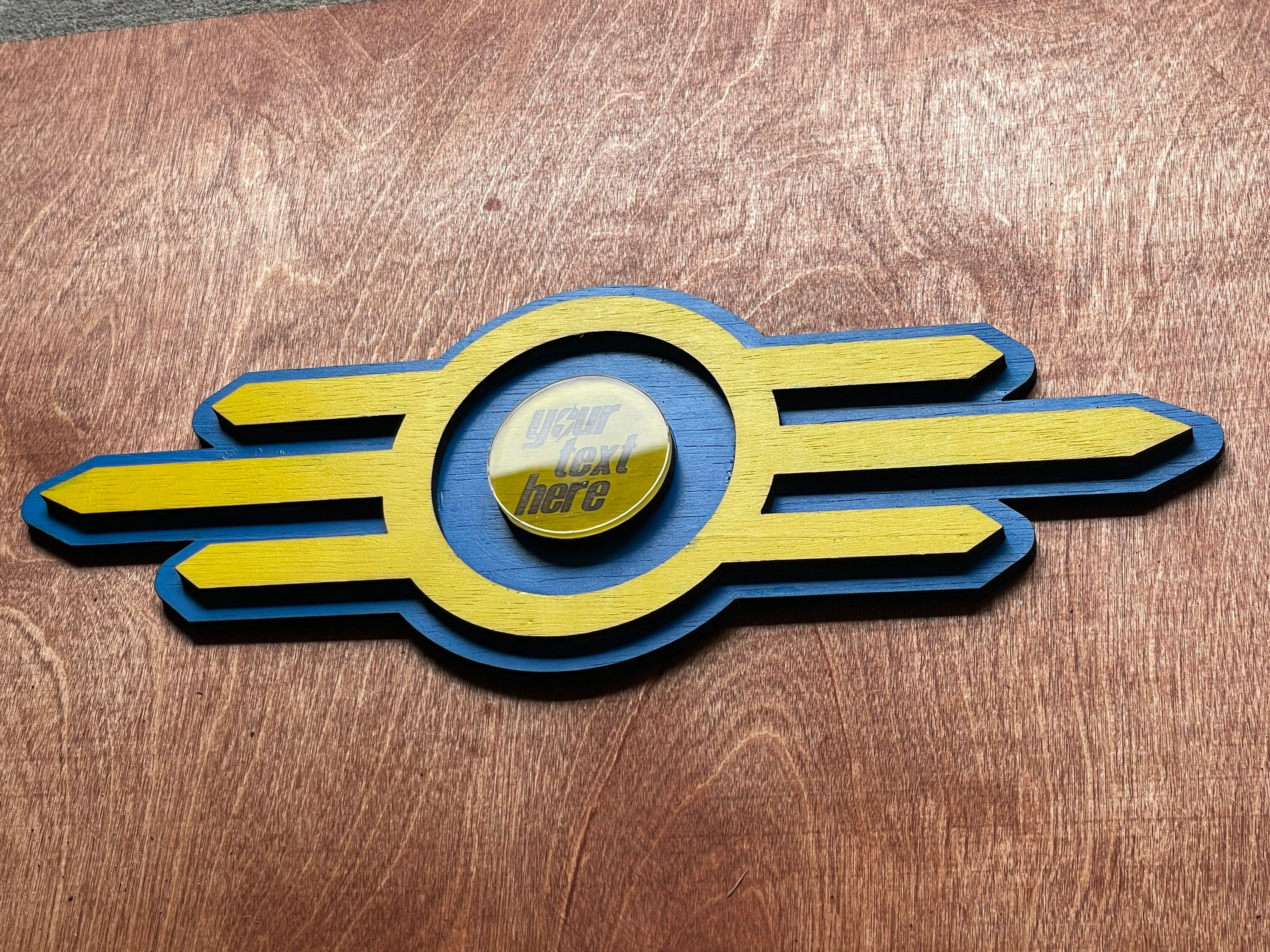 Customizable 3D Vault Tec Sign. Text, Numbers - Etsy