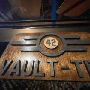 Wood Customizable 3D Vault-tec Wall Art. Text, Numbers - Etsy
