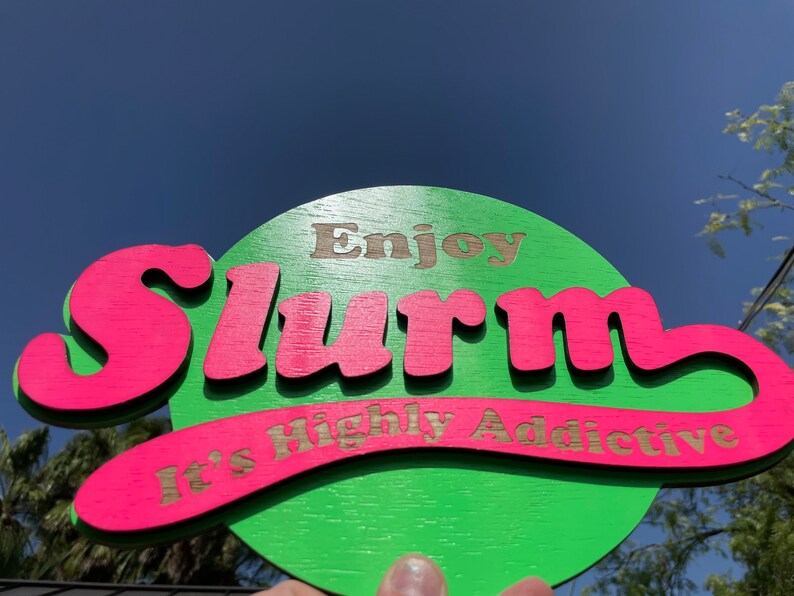 Wood 3D Slurm Logo Wall Art From Futurama - Etsy