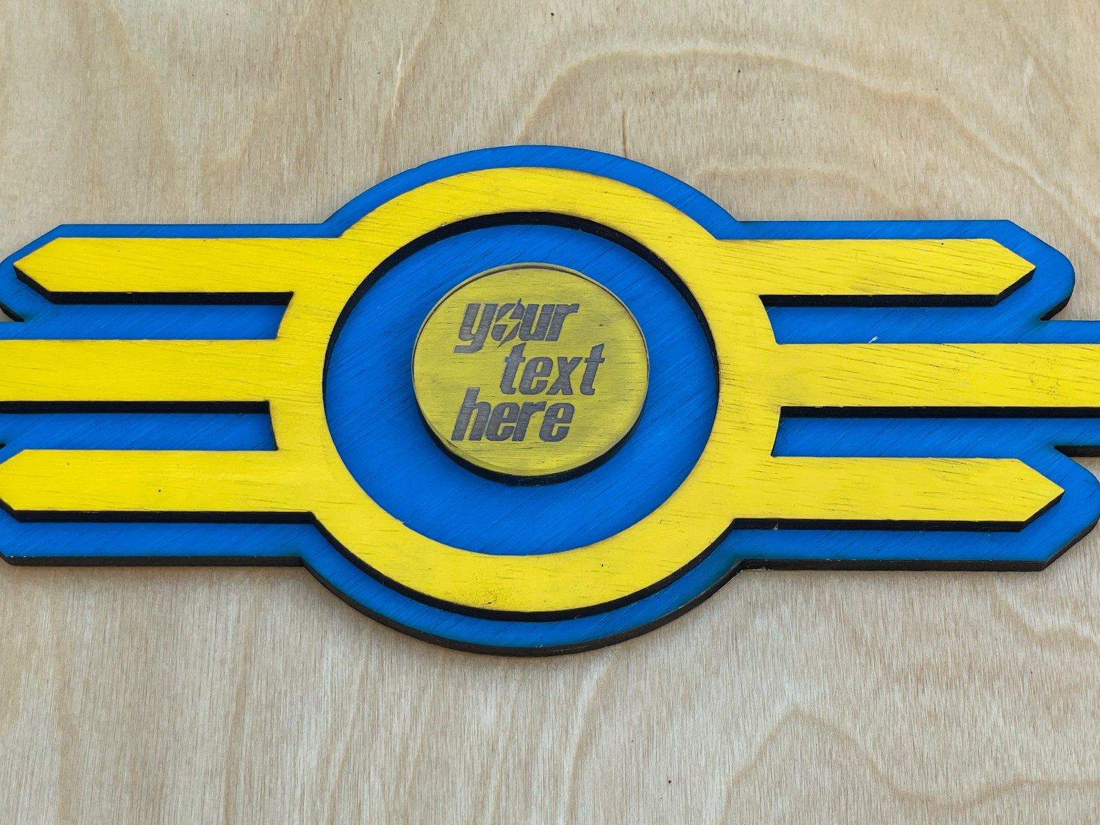 Customizable 3D Vault Tec Sign. Text, Numbers - Etsy