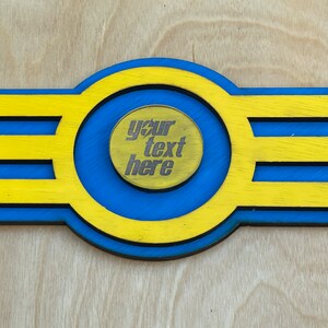 Customizable 3D Vault Tec Sign. Text, Numbers - Etsy