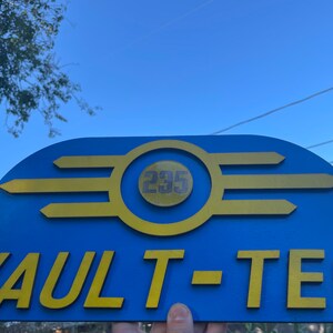 Wood Vault-tec Customizable 3D Wall Art. Classic Colors. Text, Numbers ...