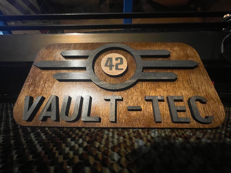 Wood Customizable 3D Vault-tec Wall Art. Text Numbers - Etsy
