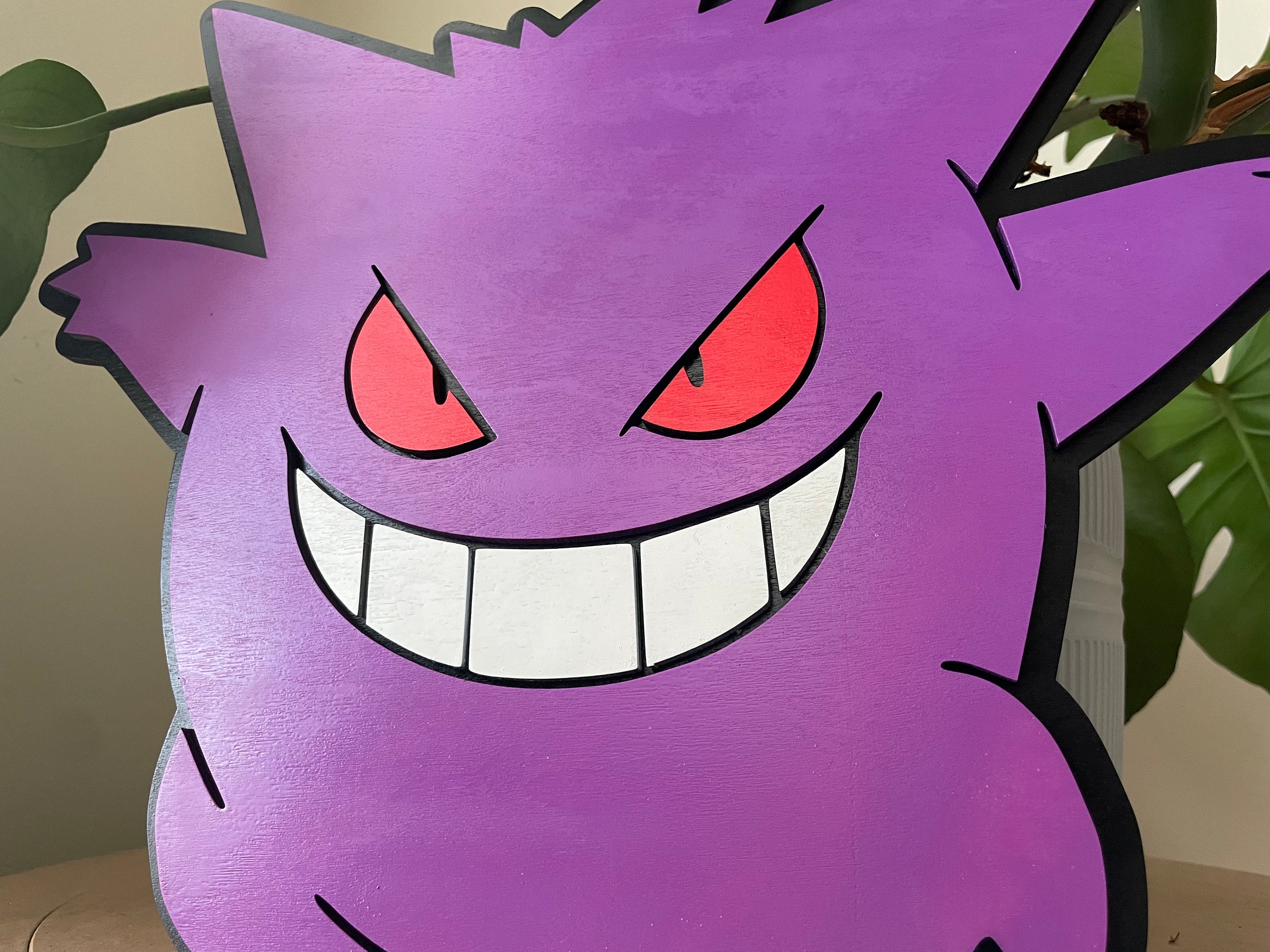 Wood 3D Gengar Ghost Pokémon Wall Art - Etsy