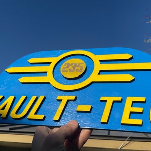 Wood Vault-tec Customizable 3D Wall Art. Classic Colors. Text, Numbers ...