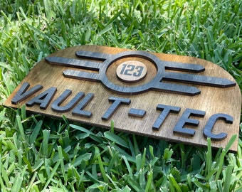 Wood Customizable 3D Vault-tec Wall Art. Text, Numbers - Etsy