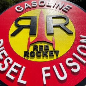 Wood 3D Red Rocket Logo Wall Art Inspired by Fallout - Etsy