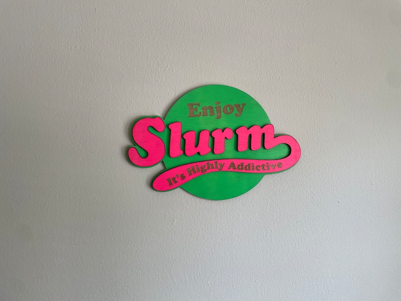 Wood 3D Slurm Logo Wall Art From Futurama - Etsy