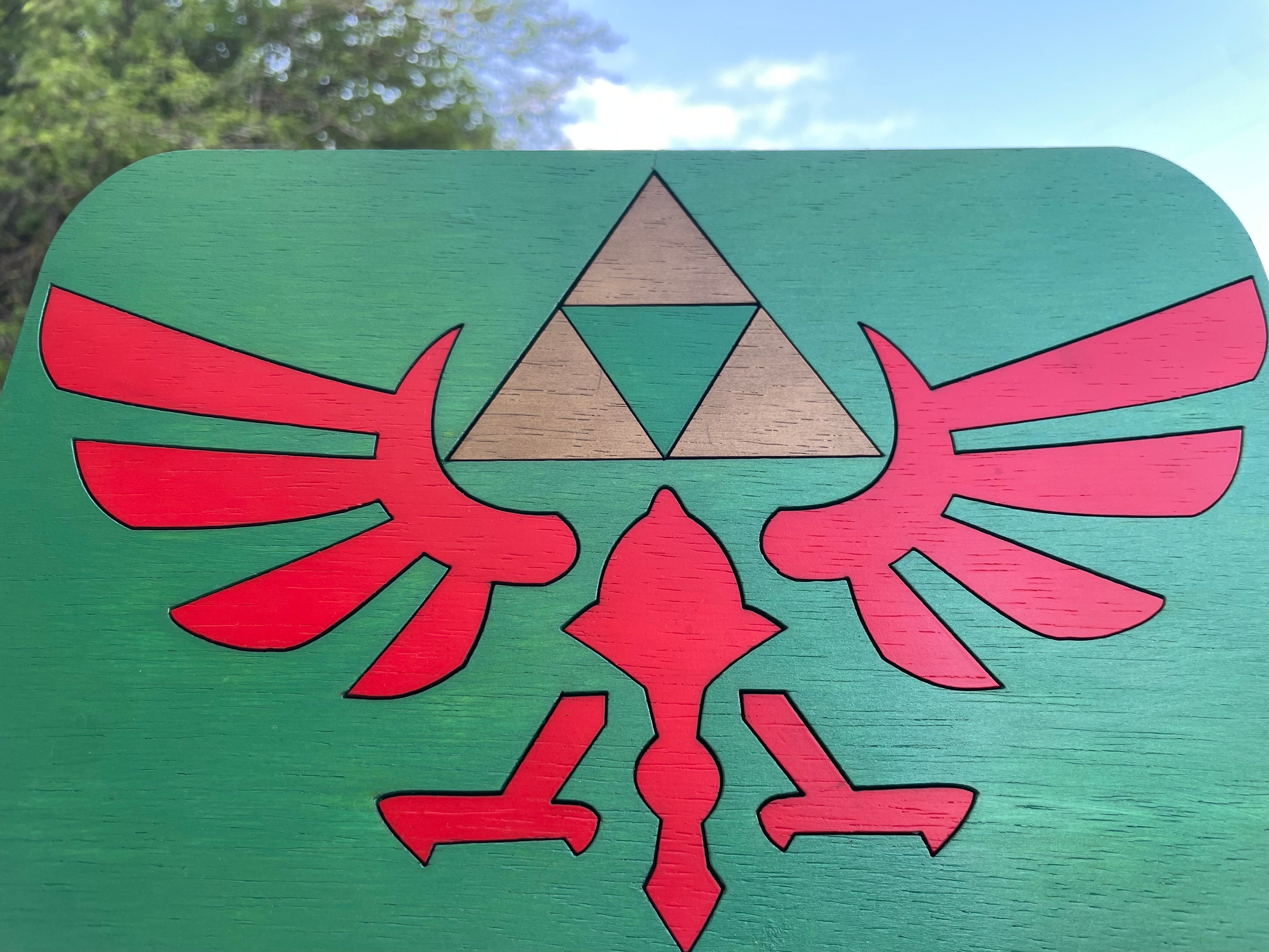 Wood Zelda Crest Customizable Colors - Etsy