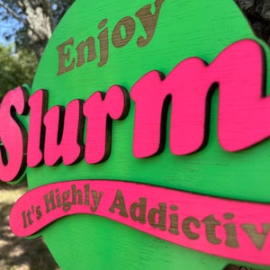Wood 3D Slurm Logo Wall Art From Futurama - Etsy
