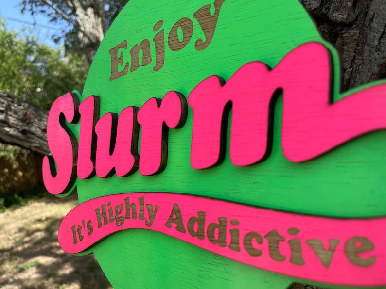 Wood 3D Slurm Logo Wall Art From Futurama - Etsy