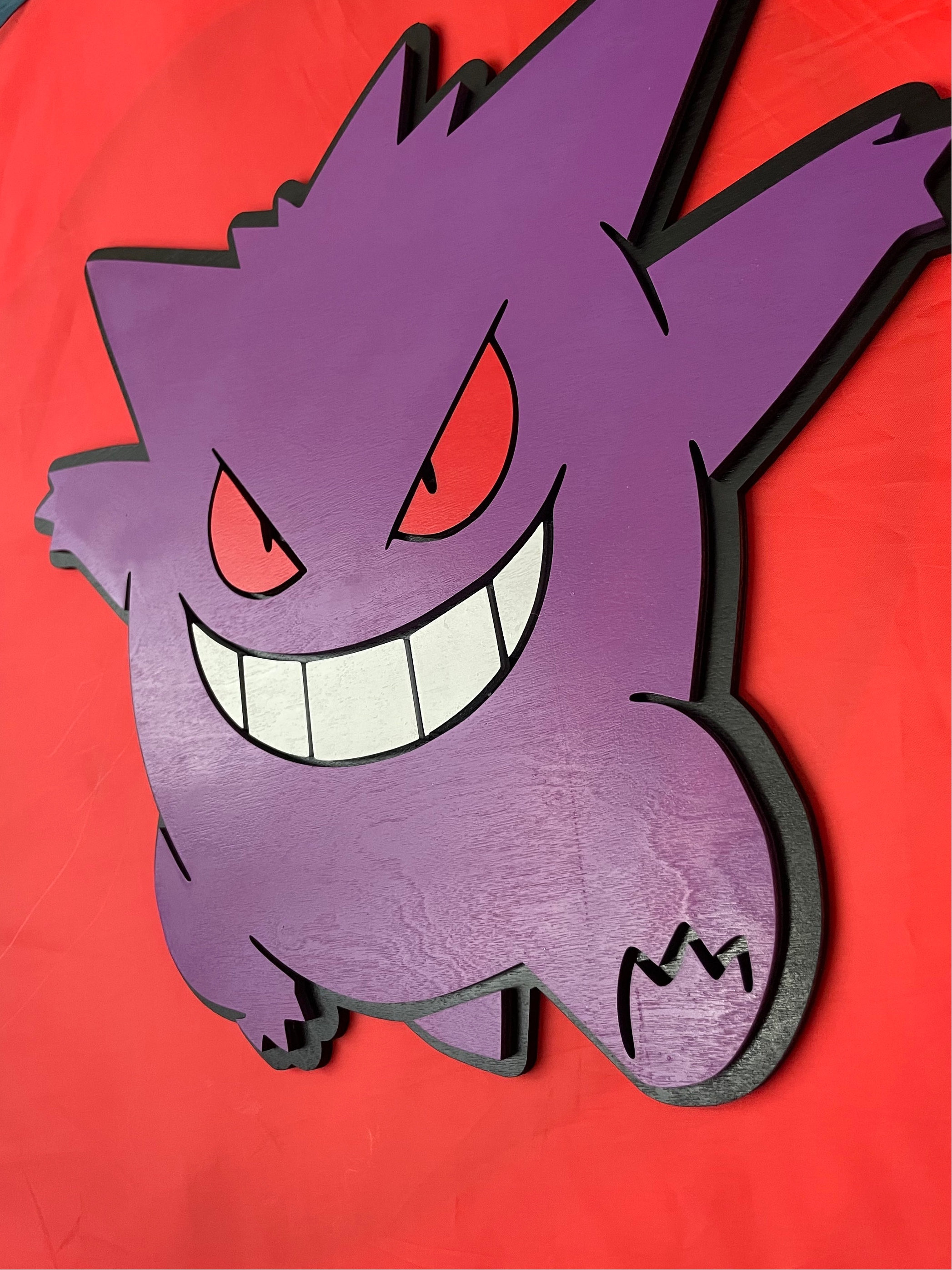 Wood 3D Gengar Ghost Pokémon Wall Art - Etsy