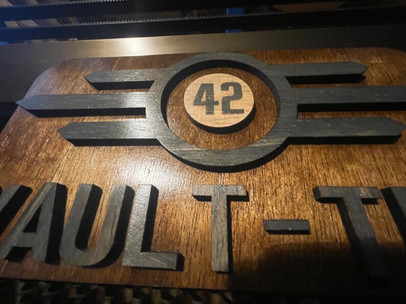 Wood Customizable 3D Vault-tec Wall Art. Text Numbers - Etsy
