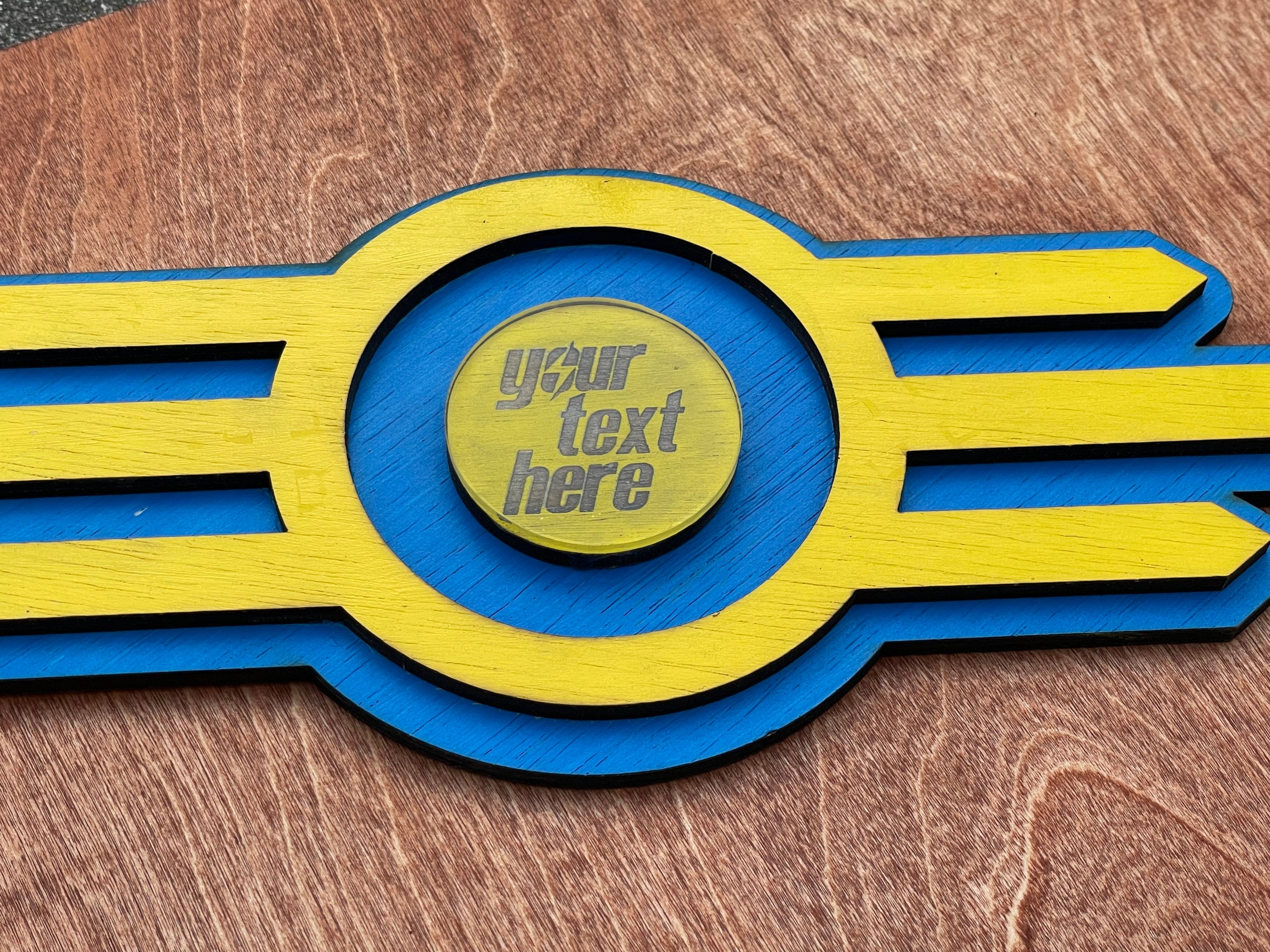 Customizable 3D Vault Tec Sign. Text, Numbers - Etsy