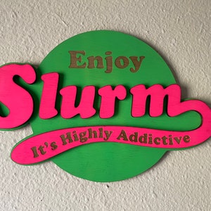 Wood 3D Slurm Logo Wall Art From Futurama - Etsy