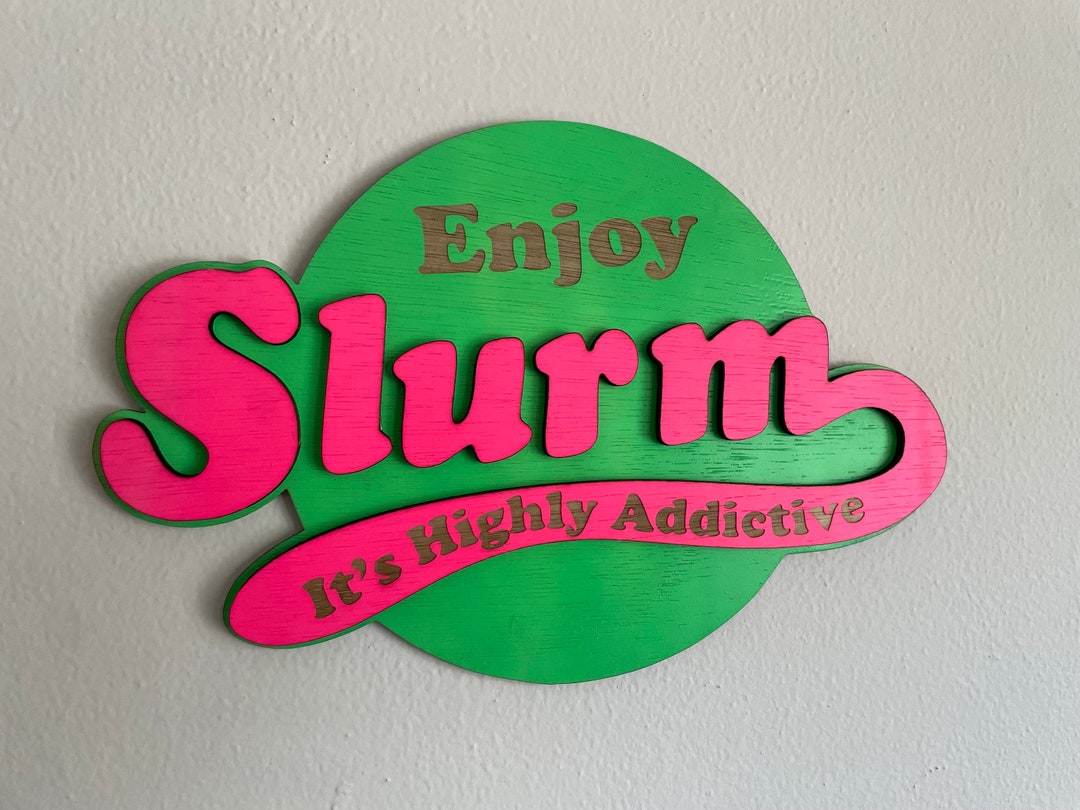 Wood 3D Slurm Logo Wall Art From Futurama - Etsy