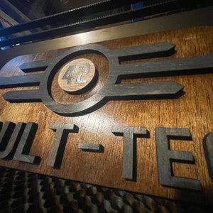 Wood Customizable 3D Vault-tec Wall Art. Text, Numbers - Etsy