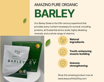 IAM Amazing Pure Organic Barley Power Drink Mix - Etsy