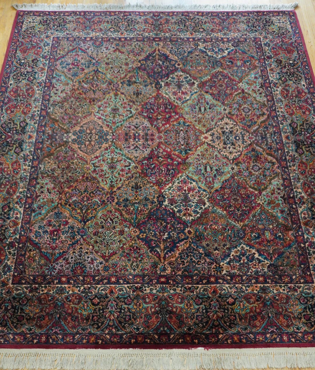 Authentic Karastan 8'8" X 10'6" Multicolor Panel Kirman #700-717 Wool ...