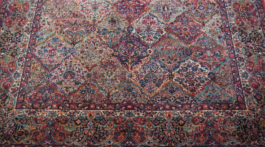 8'8" X 12' Authentic American Karastan 700-717 Multicolor Panel Kirman ...