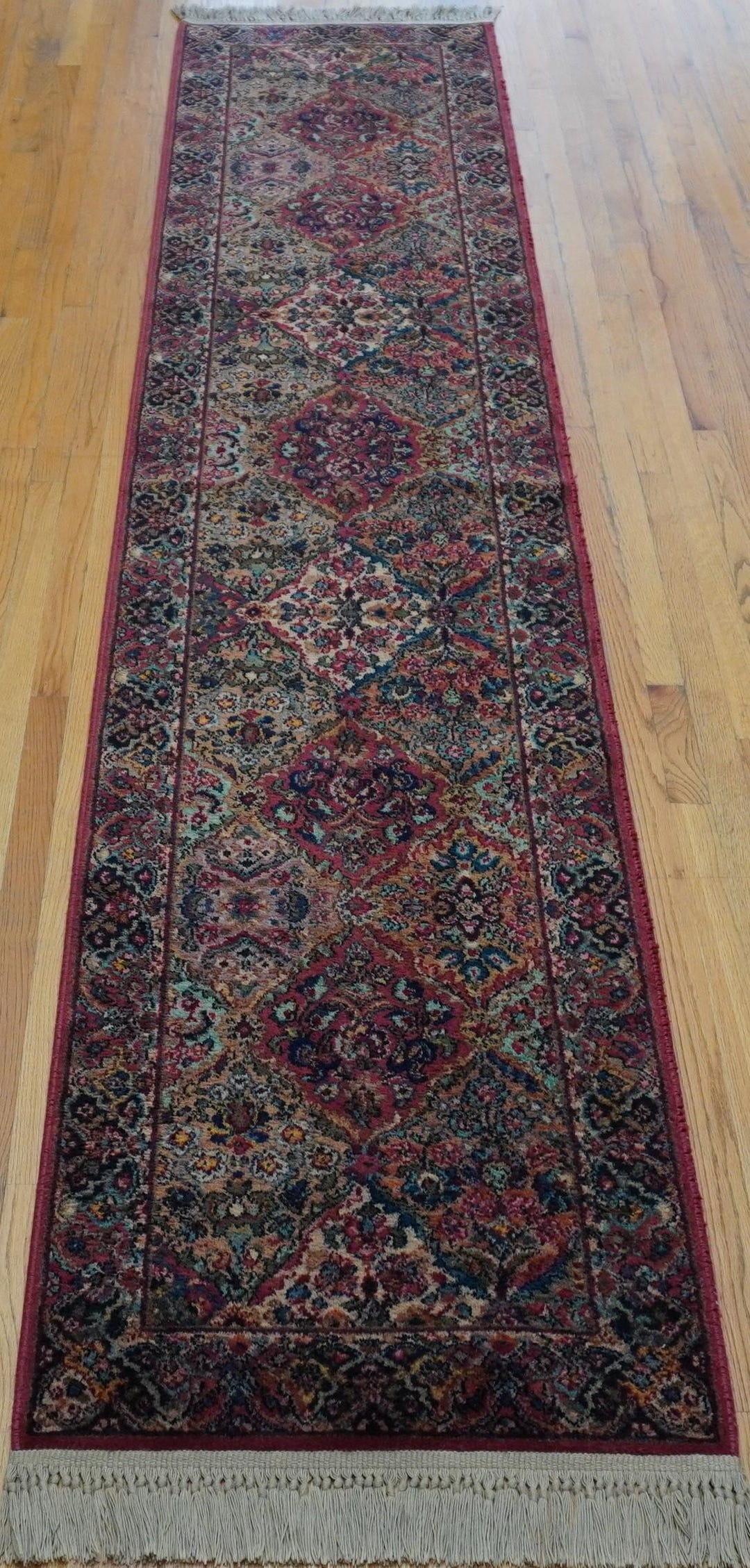 Authentic Karastan 717 Multicolor Panel Kirman Runner 100% Wool Rug ...