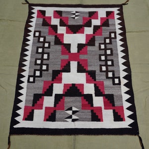 Antique Navajo X Design Native American Indian Weaving Wool Handmade ...