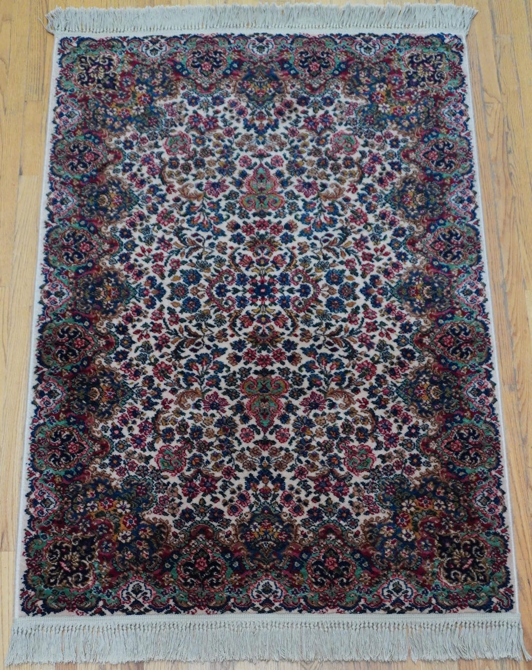 Authentic Karastan 700-742 Floral Kirman Original Collection Wool ...