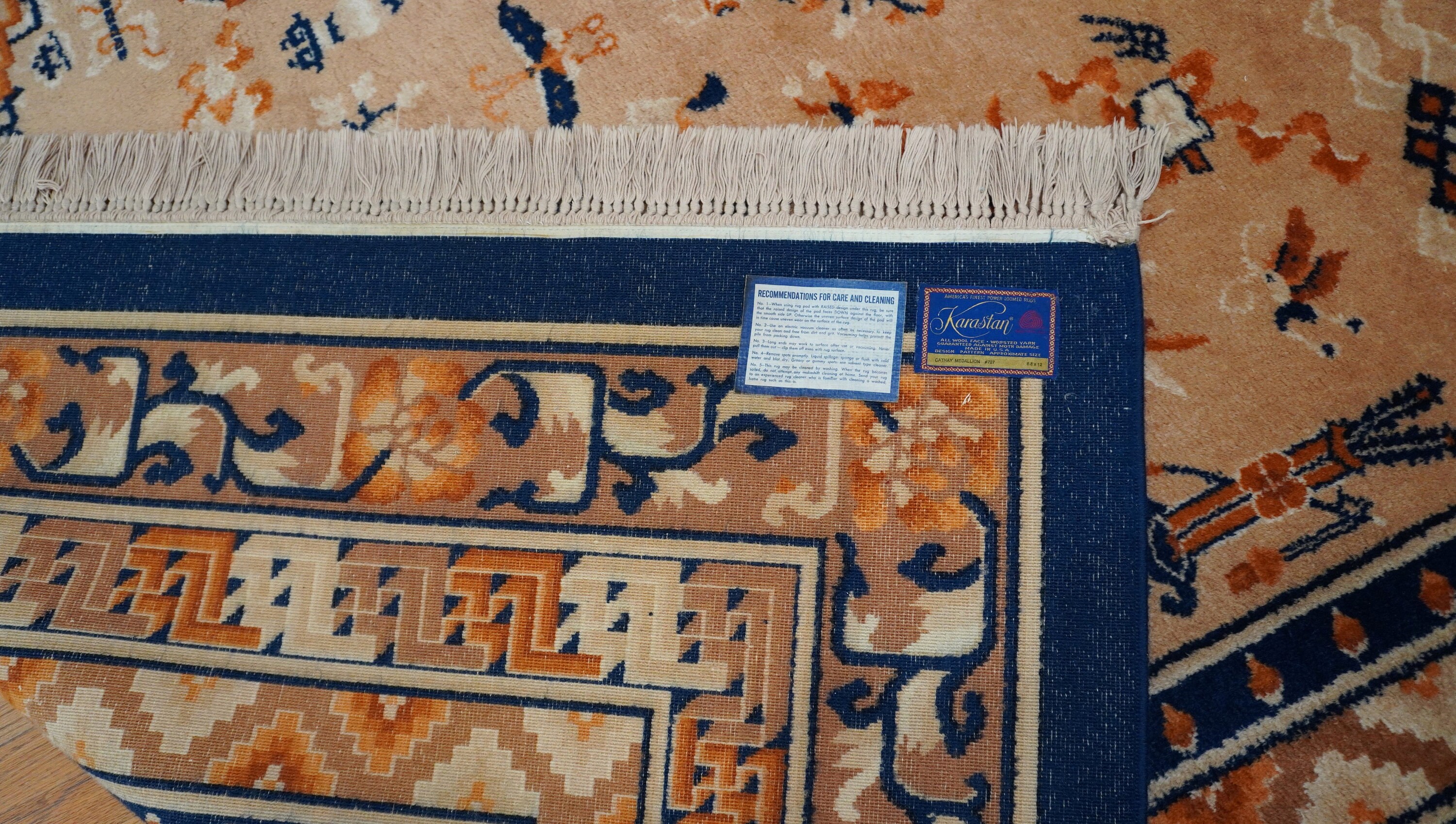 8'8"x12' Authentic Karastan# 727 Cathay Medallion Original Series Wool ...