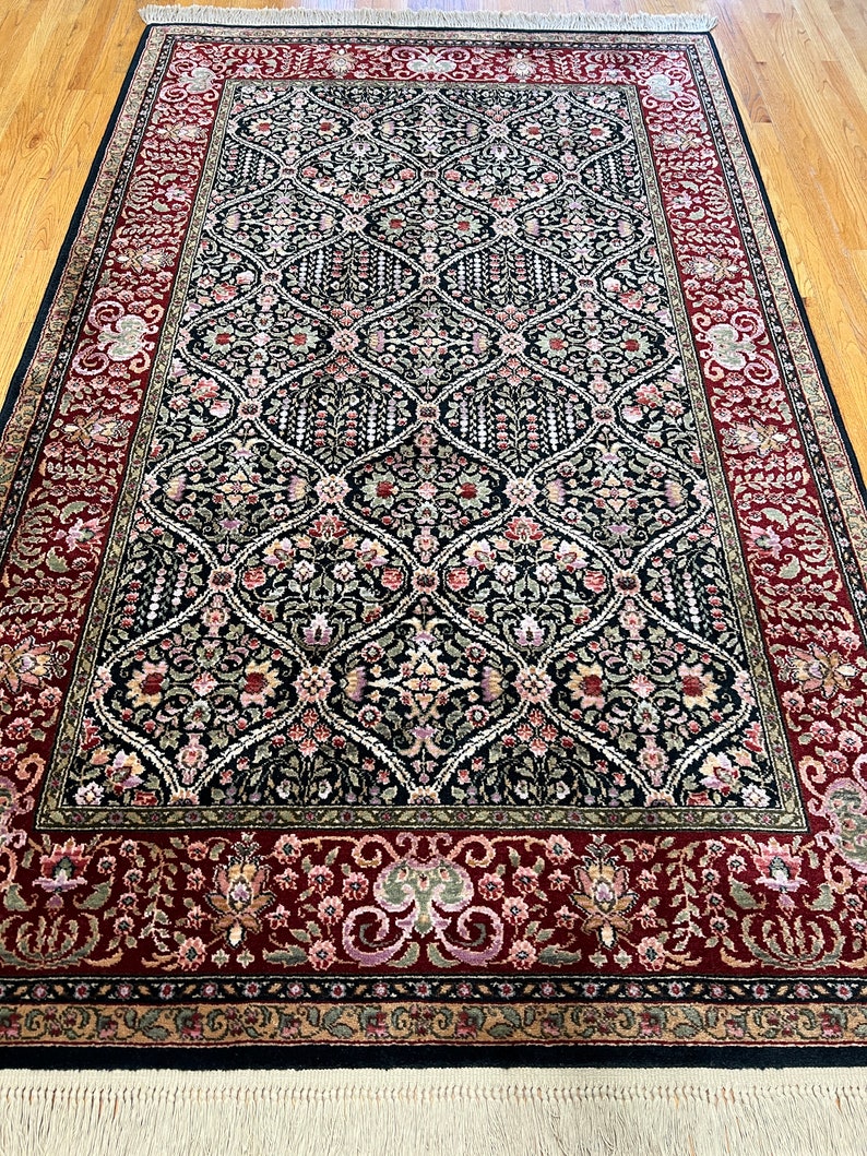 5'9"x9' Authentic Karastan # 705 Navy Panel Kirman Wool Rug - Etsy