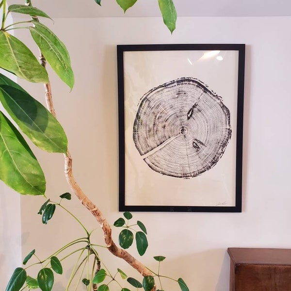 Tree Ring Ink Art - Etsy