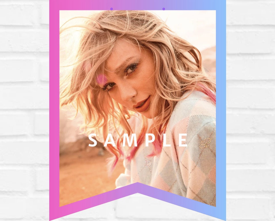 Printable Taylor Swift Banner Pastel Pennant Digital Merch Swifties ...